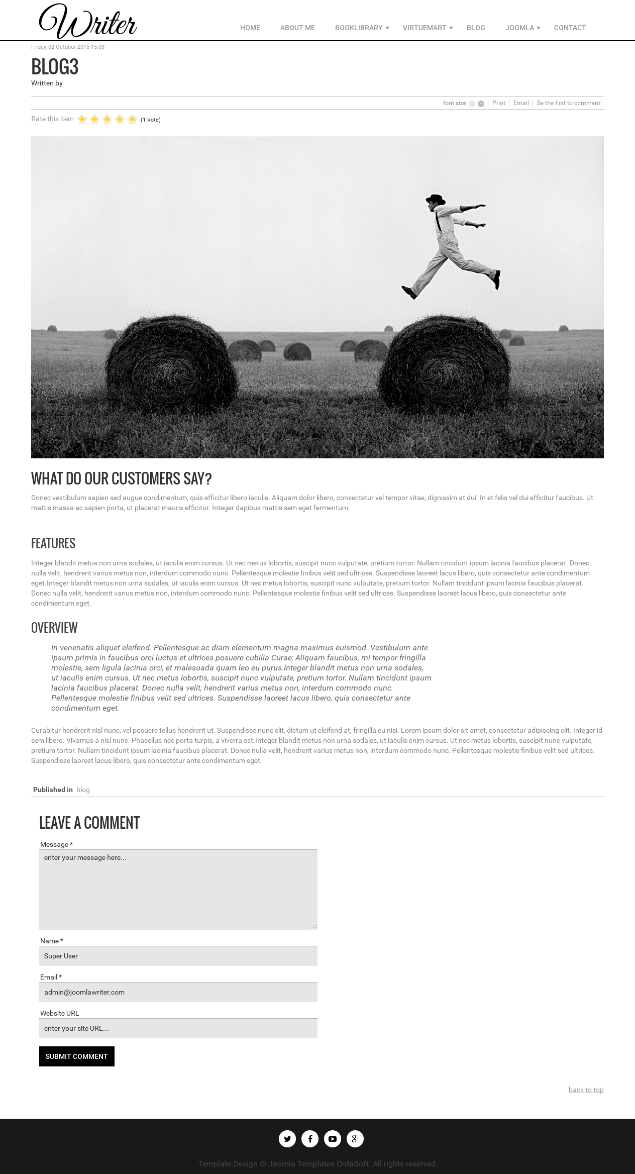 Writer - Author website template | Author Joomla template | Book Author ...