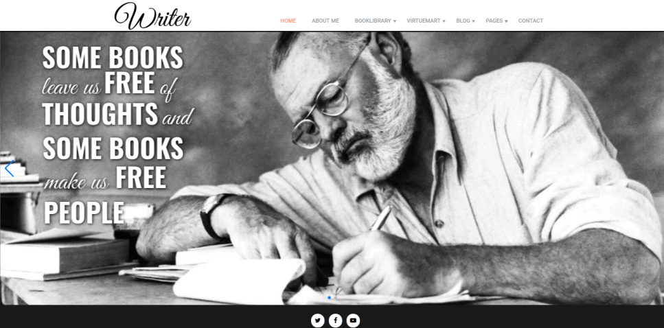 Writer - Author website template | Author Joomla template | Book Author ...