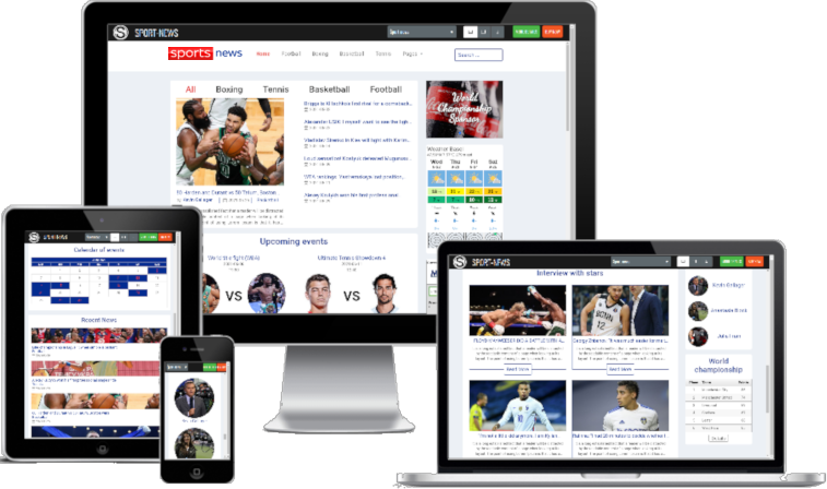 Sports News Website Template
